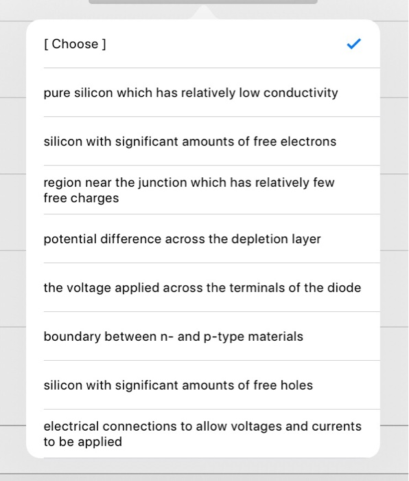 Solved DQuestion 1 1 pts Consider a pn junction. Match the | Chegg.com Solved DQuestion 1 1 pts Consider a pn junction. Match the | Chegg.com