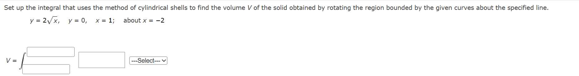 Solved Set up the integral that uses the method of | Chegg.com