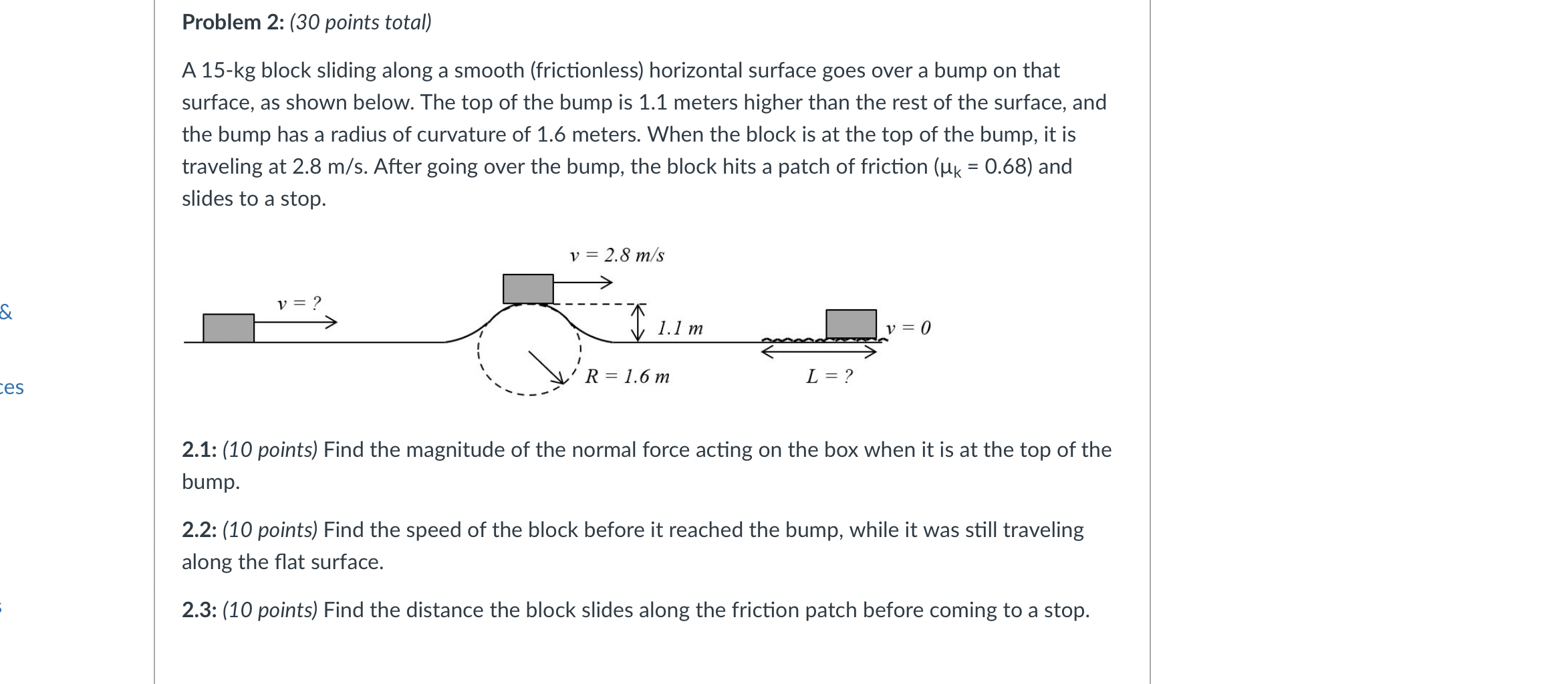 Solved A 15-kg block sliding along a smooth (frictionless) | Chegg.com