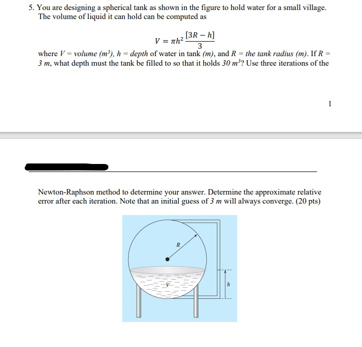 Solved 5. You are designing a spherical tank as shown in the | Chegg.com