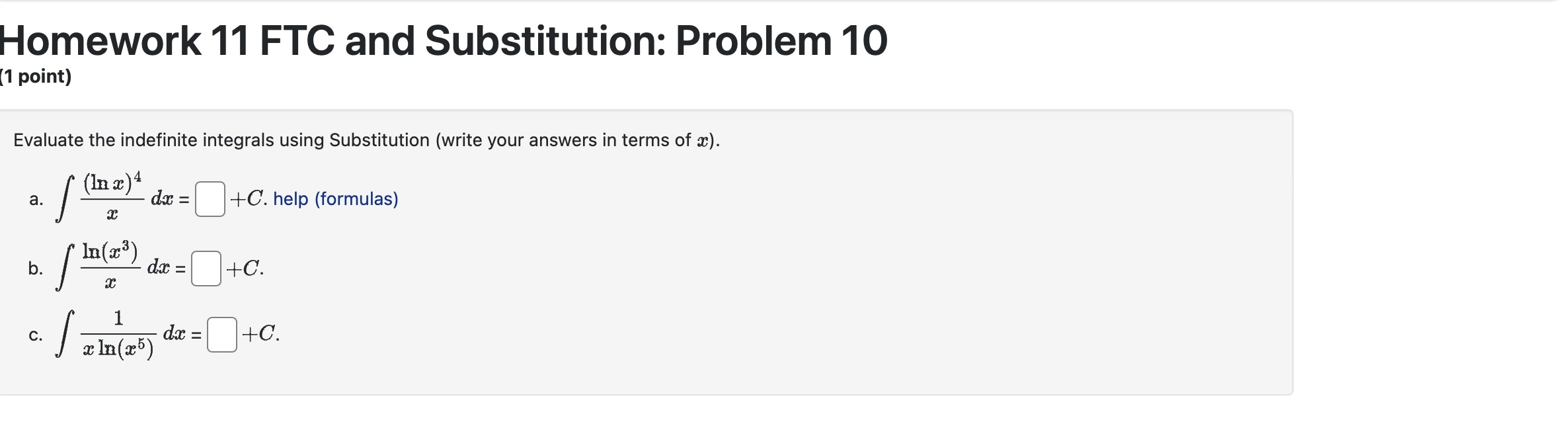 Solved Homework 11 Ftc And Substitution Problem 10 1