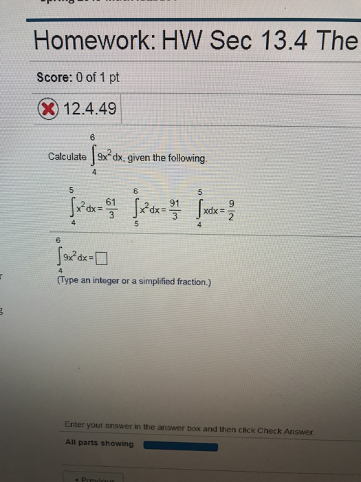 Solved Spring 2019 Math1325E01 Homework: HW Sec 13.4 7 | Chegg.com