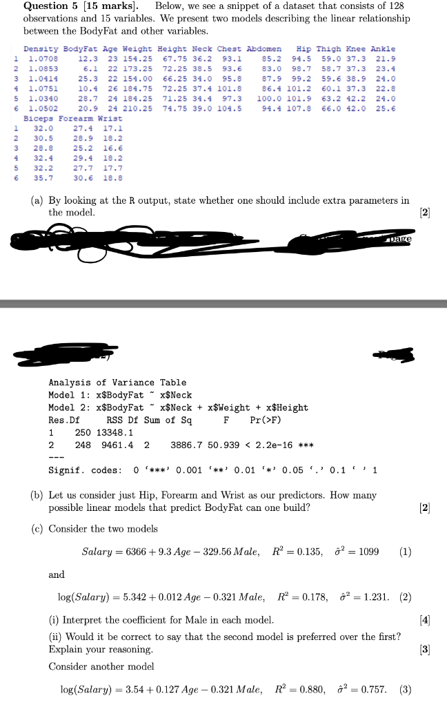 Solved Question 5 [15 marks]. Below, we see a snippet of a | Chegg.com