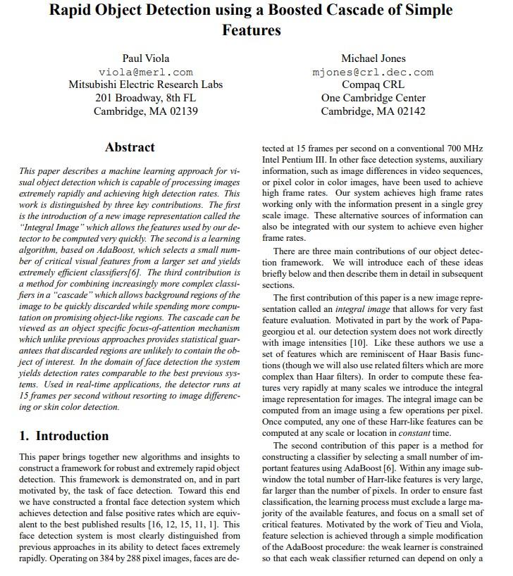 Solved Rapid Object Detection using a Boosted Cascade of | Chegg.com