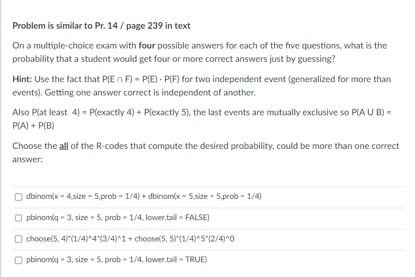 Solved Problem is similar to Pr. 14 / page 239 in text On a | Chegg.com