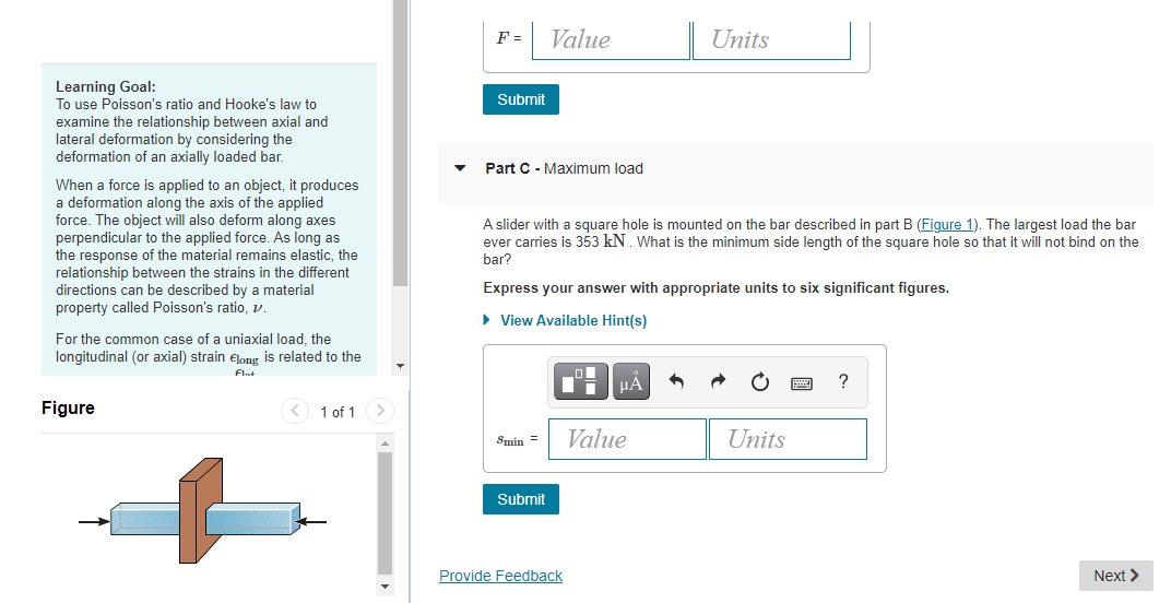 Solved Part A - Calculate Poisson's ratio Learning Goal: To | Chegg.com