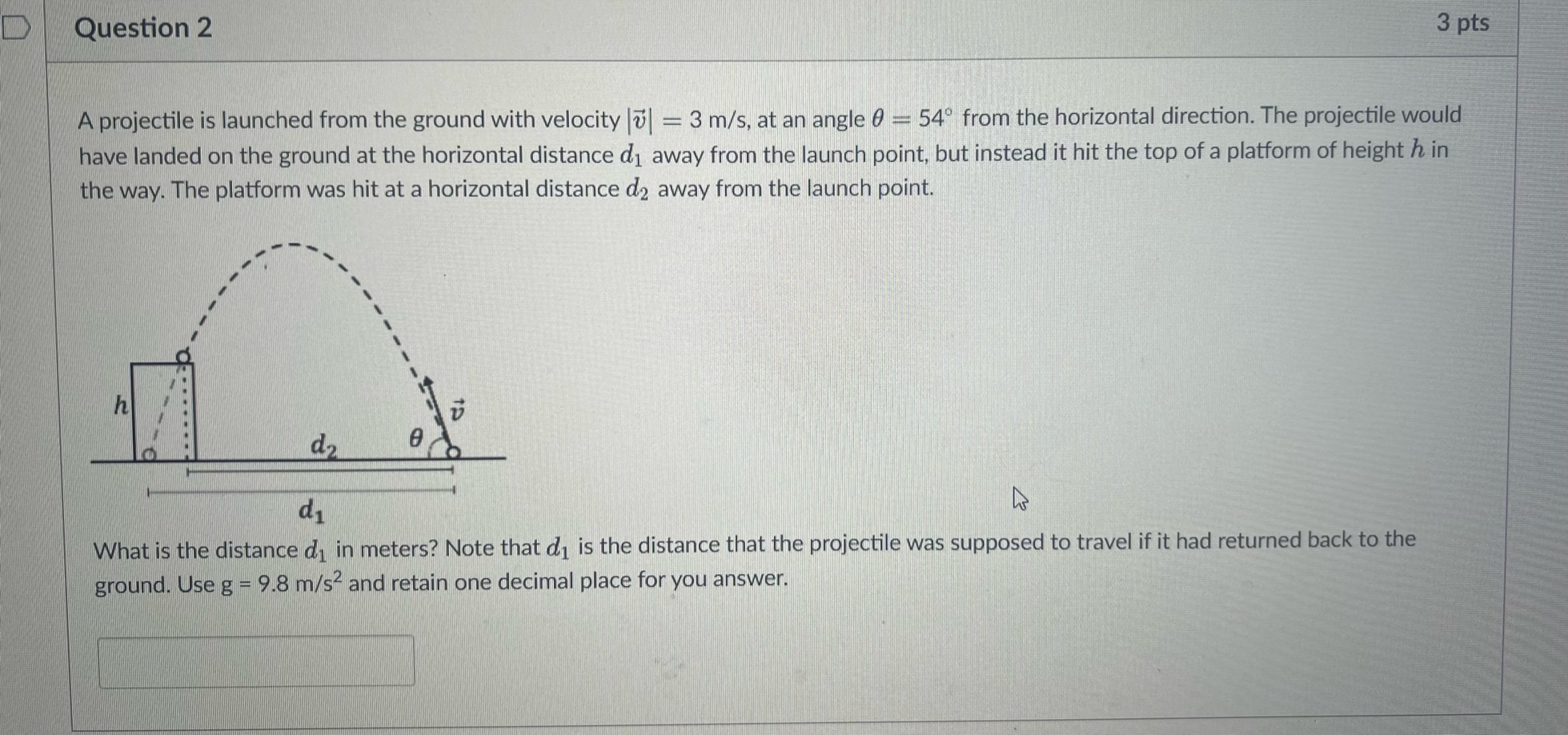 Solved A projectile is launched from the ground with | Chegg.com