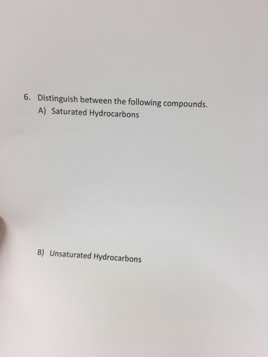 Solved Distinguish between the following compounds. | Chegg.com