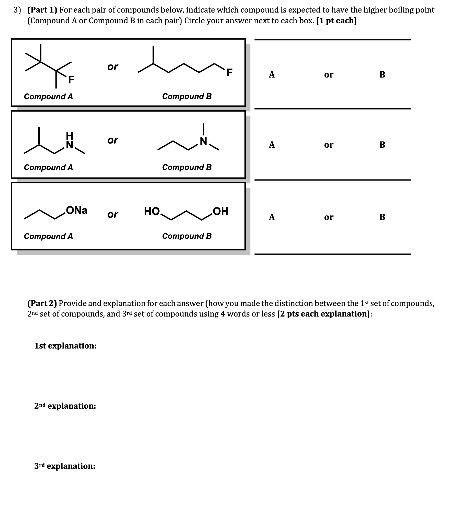 Solved Part 2 Provide And Explanation For Each Answer How
