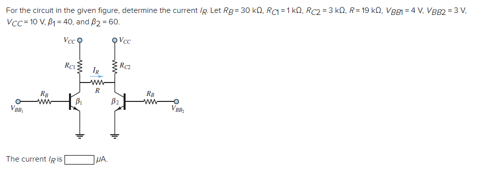 Solved For the circuit in the given figure, determine the | Chegg.com