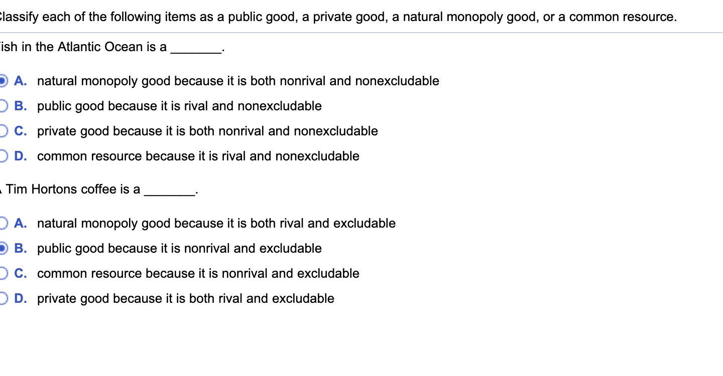 Solved Classify each of the following items as a public | Chegg.com