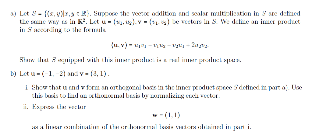 Solved the same way as in R2. Let u-(ui, u2), v - (vi, v2) | Chegg.com