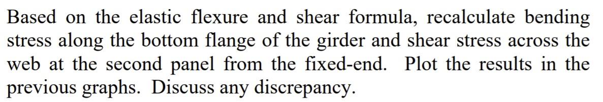 Based on the elastic flexure and shear formula, | Chegg.com