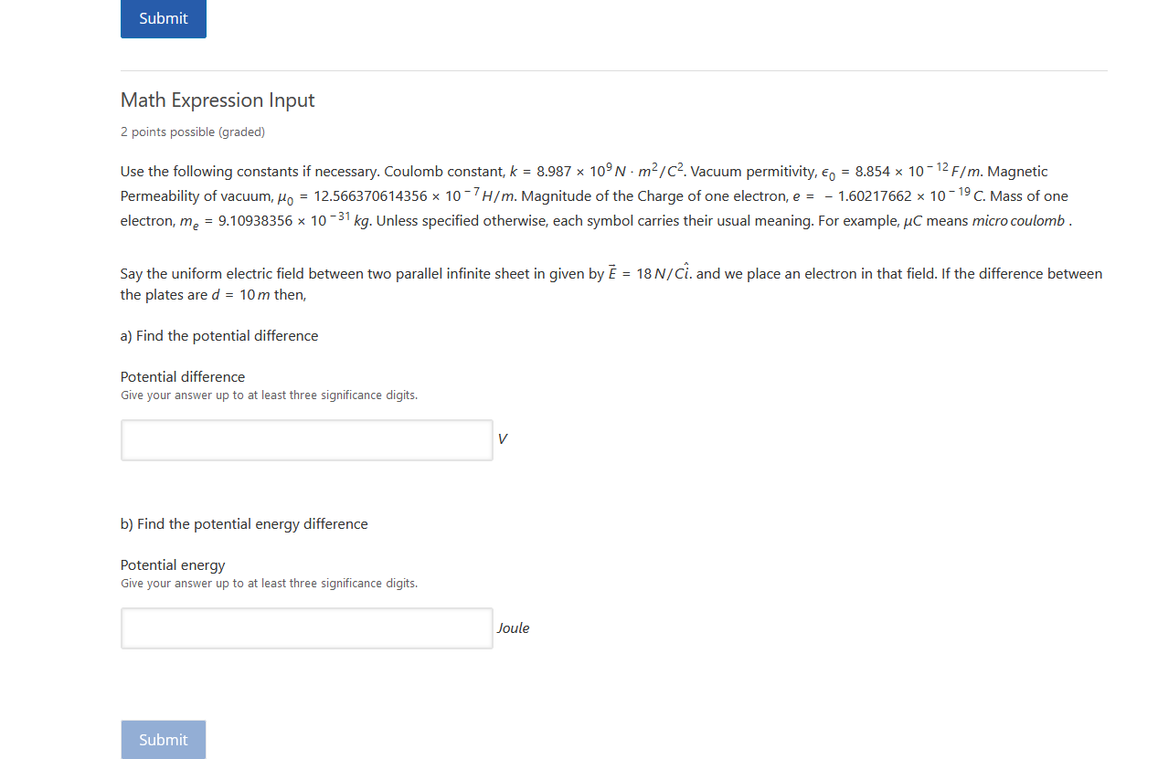 Solved Math Expression Input 0/1 point (graded) Use the | Chegg.com