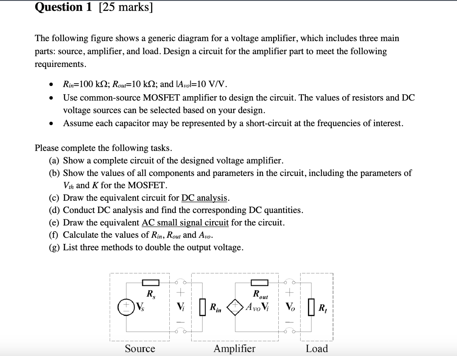 Solved Question 1 [25 ﻿marks]The following figure shows a | Chegg.com
