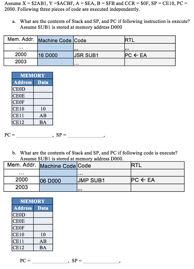 Assume X = $2ABI, Y-SACBF, A = $EA, B = $FB and CCR = | Chegg.com