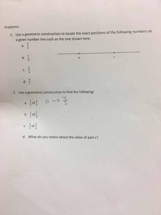 Solved Problems: Use a geometric construction to locate the | Chegg.com