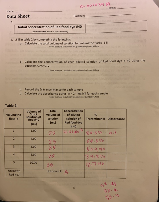 3. Calibration curve a. Using Excel plot Absorbance | Chegg.com