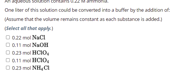 Solved An aqueous solution contains 0.30M ammonium iodide. | Chegg.com