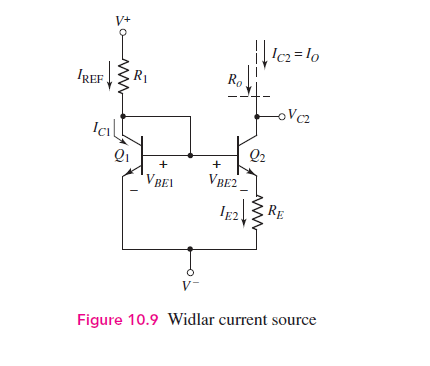 Solved Consider the Widlar current source in Figure 10.9 | Chegg.com