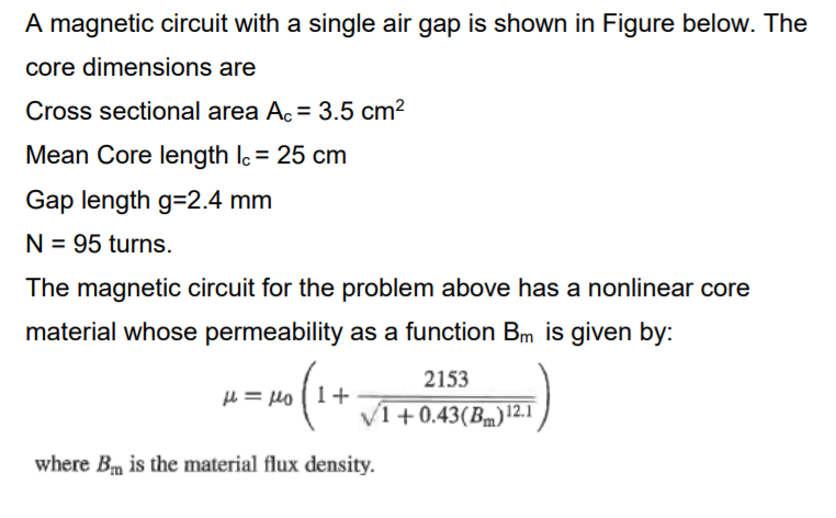 Solved Magnetic flux lines -Mean core length? Air gap, | Chegg.com