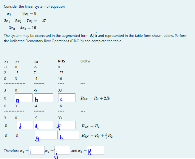 Solved Consider the linear system of equation | Chegg.com