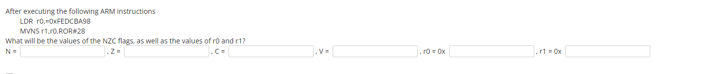 Solved After executing the following ARM instructions LDR | Chegg.com