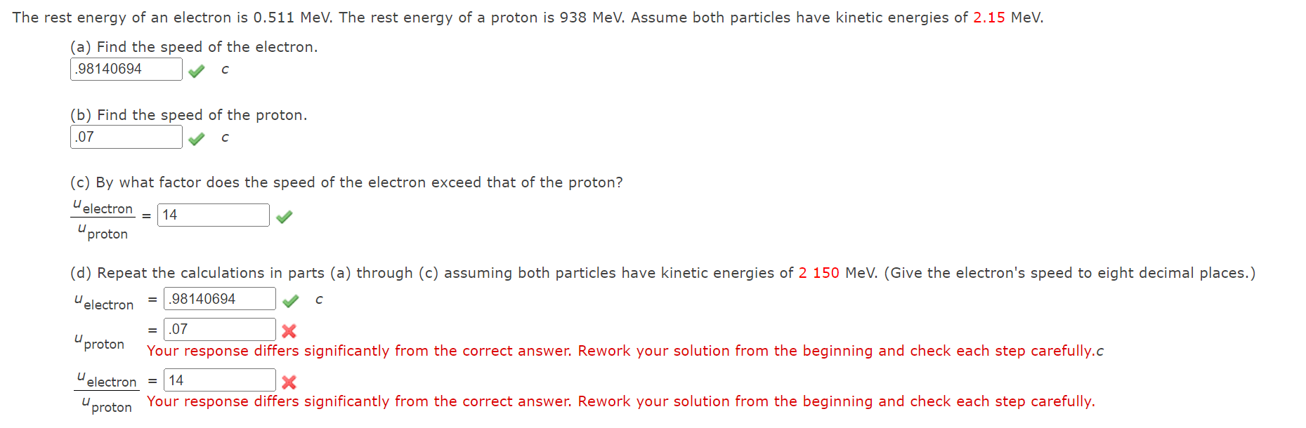 Solved The rest energy of an electron is 0.511MeV. The rest | Chegg.com
