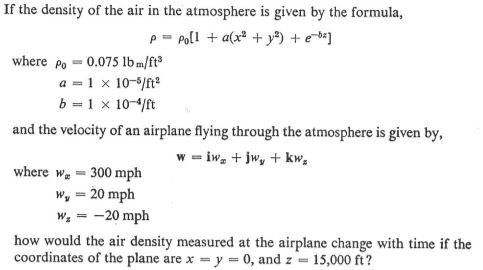 Solved If the density of the air in the atmosphere is given | Chegg.com