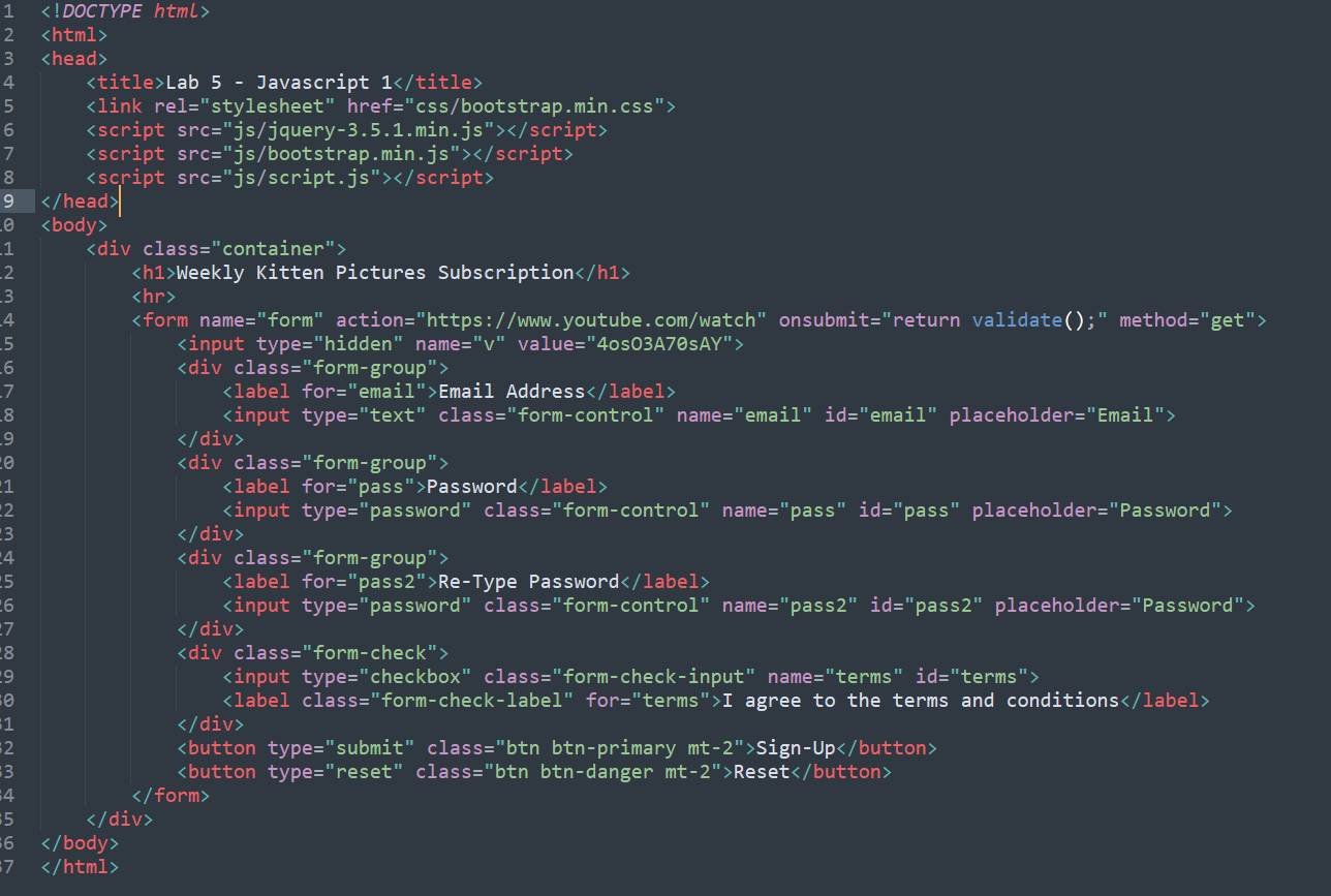 Solved USE HTML, JAVASCRIPT AND BOOTSTRAP ********DO NOT USE | Chegg.com