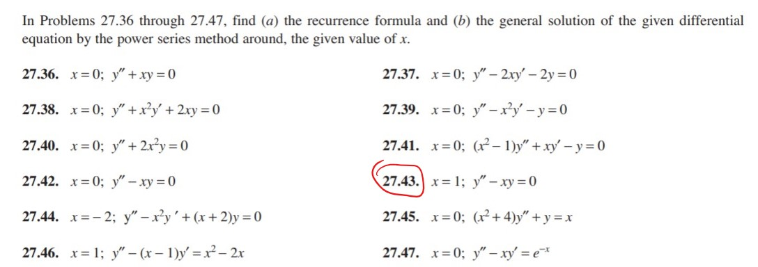 Solved In Problems 27.36 through 27.47, find (a) the | Chegg.com