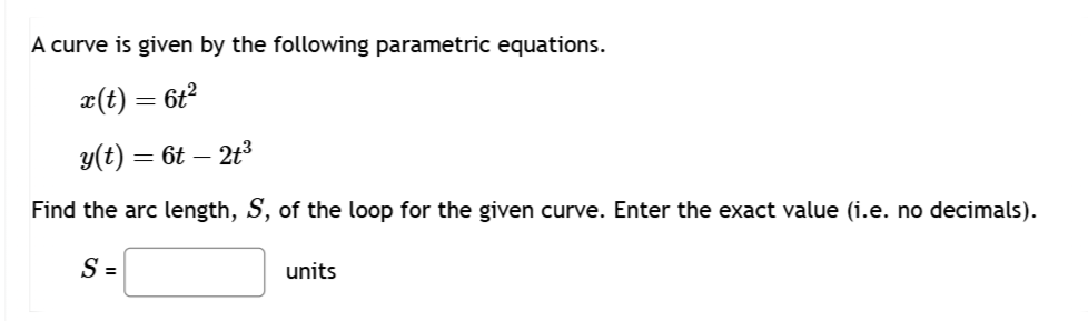 Solved A curve is ﻿given by ﻿the following parametric | Chegg.com