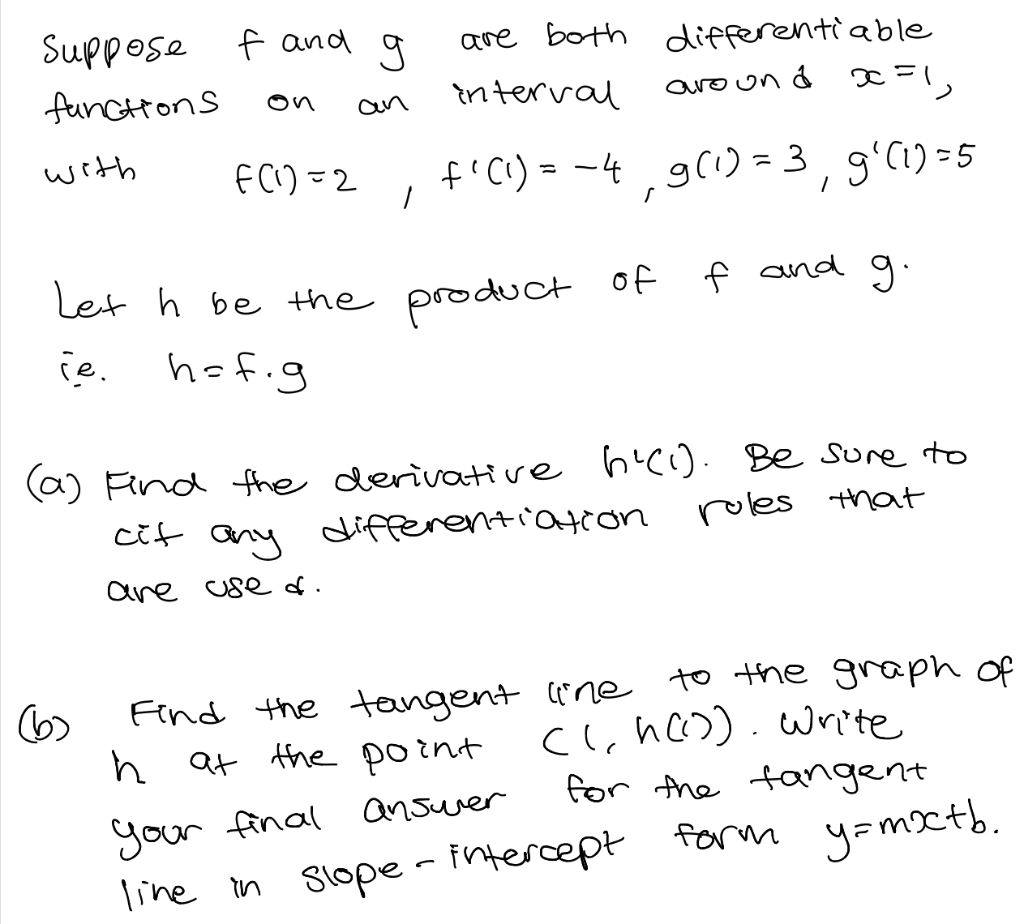 Solved Suppose f and g functions are both differentiable | Chegg.com