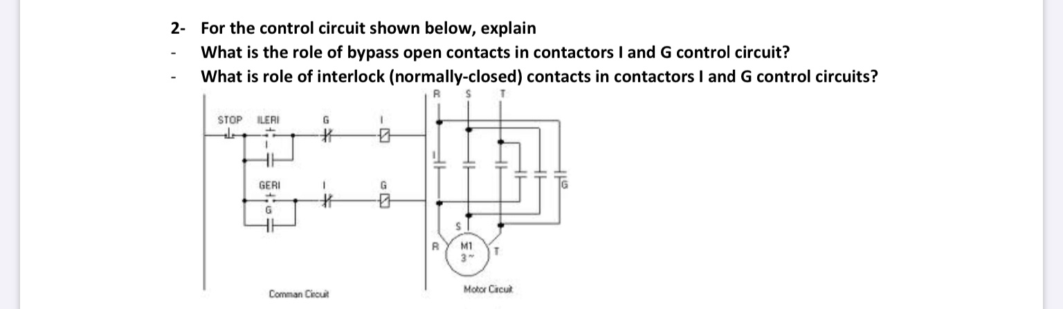 Solved 2- For the control circuit shown below, explain What | Chegg.com
