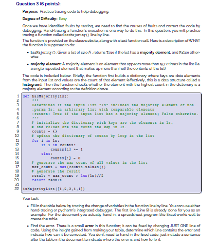 Solved Question 3 (6 points): Purpose: Practice tracing code | Chegg.com