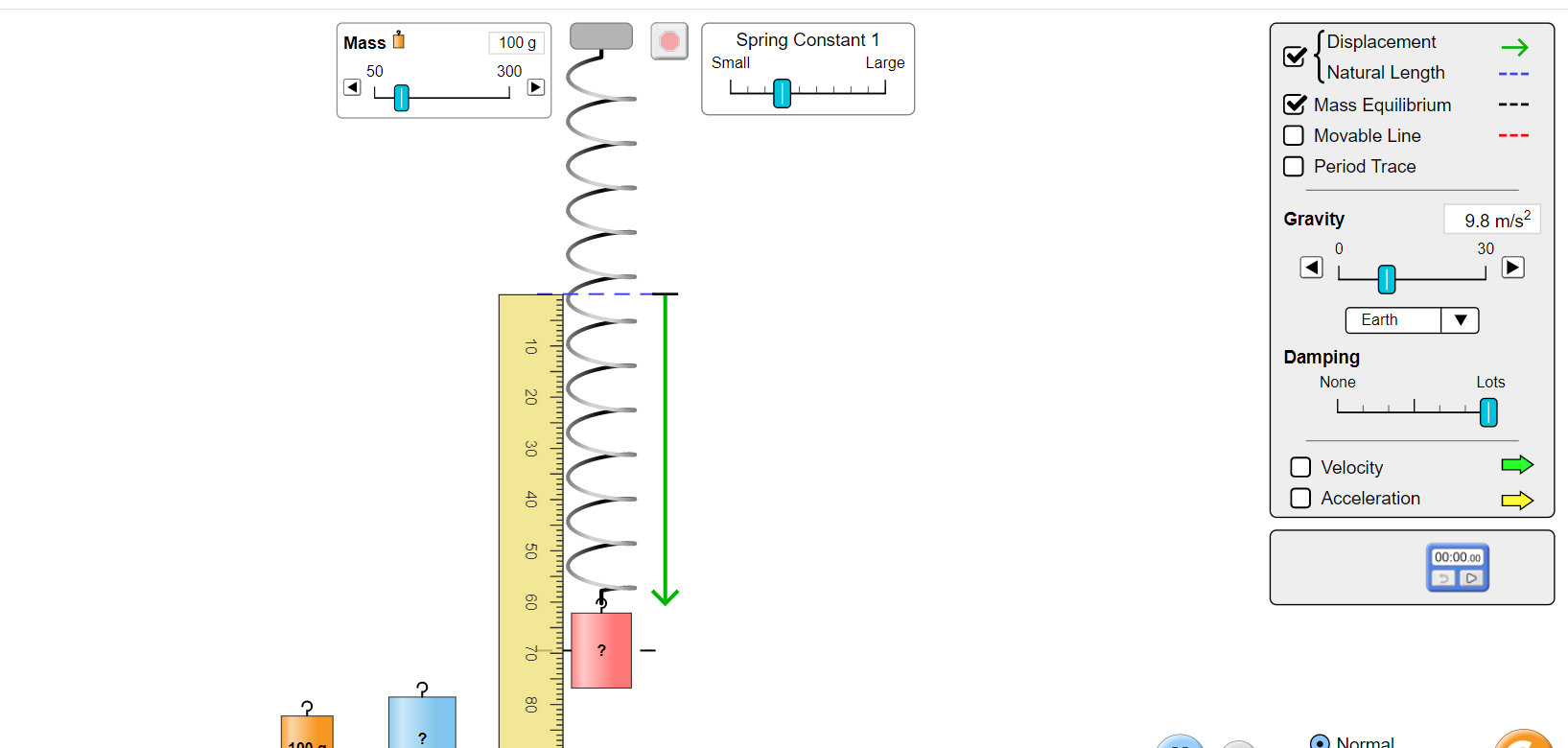 Solved Use the Masses and Springs simulation, and | Chegg.com