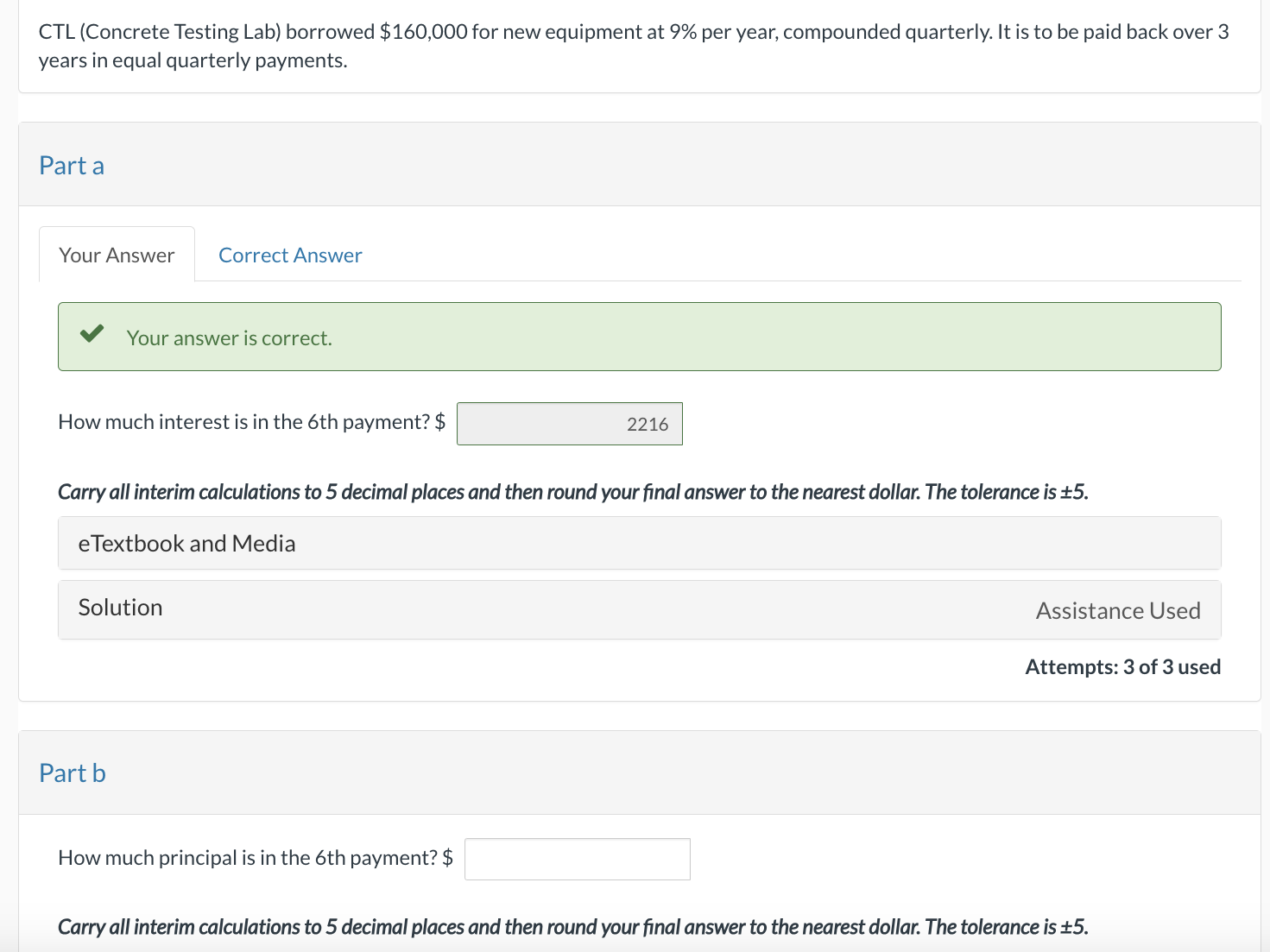 Solved CTL (Concrete Testing Lab) borrowed $160,000 for new | Chegg.com