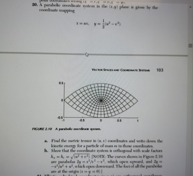 Solved JULI W S Regis = 1. 05 20. A parabolic coordinate | Chegg.com