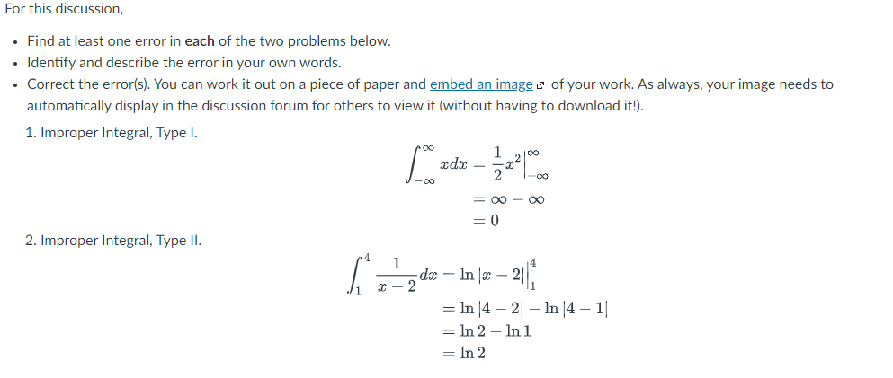 Solved - Find at least one error in each of the two problems | Chegg.com