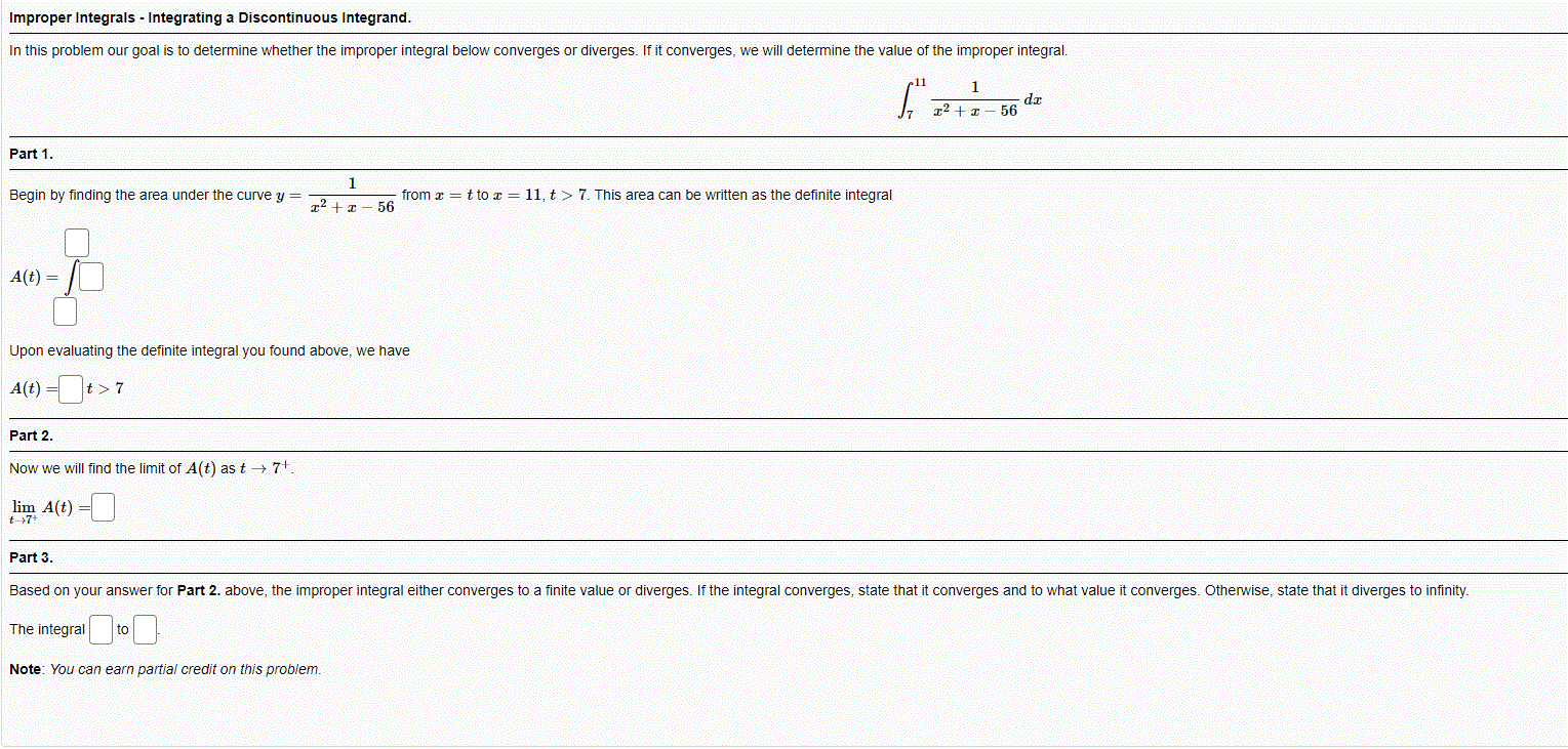 Solved Improper Integrals - Integrating a Discontinuous | Chegg.com
