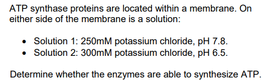Solved ATP synthase proteins are located within a membrane. | Chegg.com