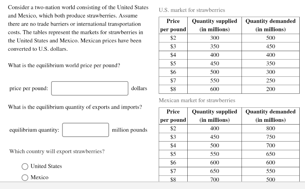 Solved Consider a two-nation world consisting of the United | Chegg.com