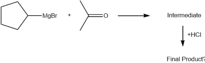 Solved -MgBr Intermediate +HCI Final Product a. The | Chegg.com