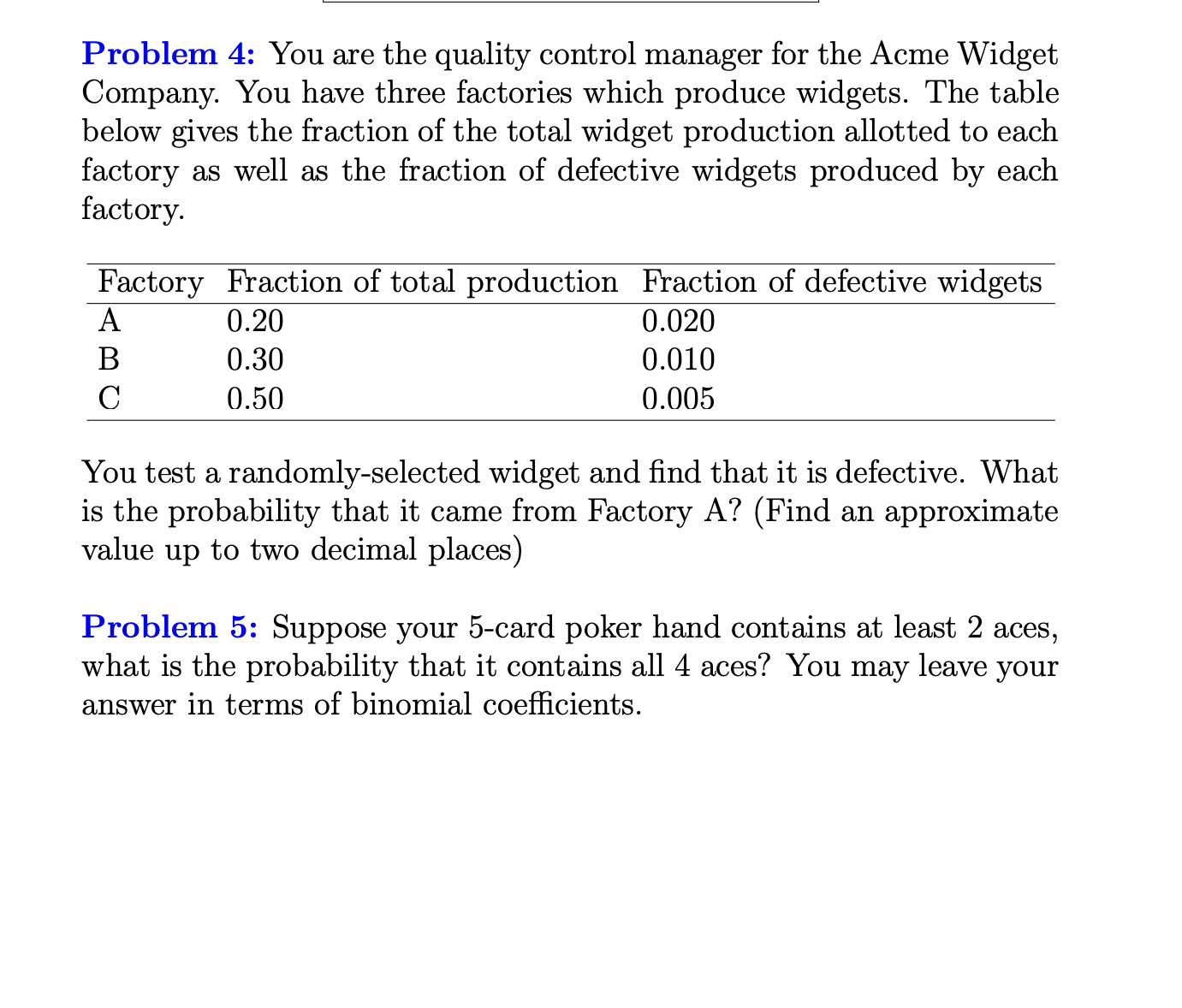 Solved Problem 4: You are the quality control manager for | Chegg.com