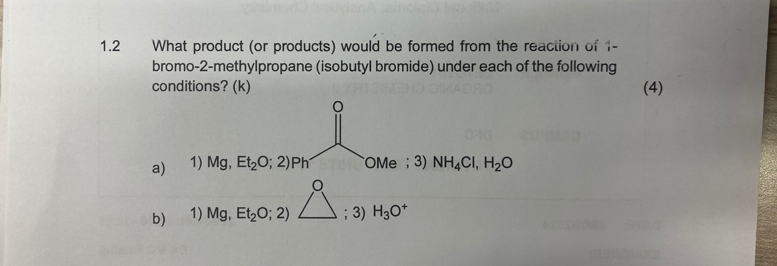 Solved 1.2 ﻿What product (or products) ﻿would be formed from | Chegg.com