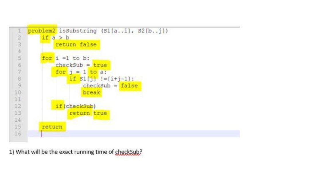 Solved Question: Please calculate the exact running time | Chegg.com