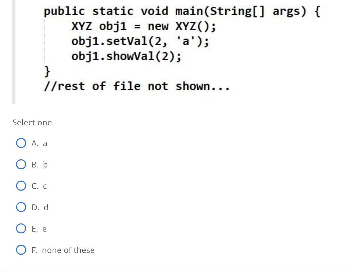 Solved public class XYZ { private int sz; private char [] | Chegg.com
