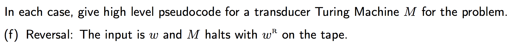 In Each Case Give High Level Pseudocode For A