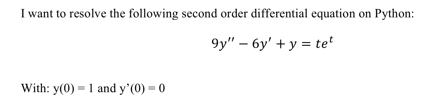 Solved I want to resolve the following second order | Chegg.com