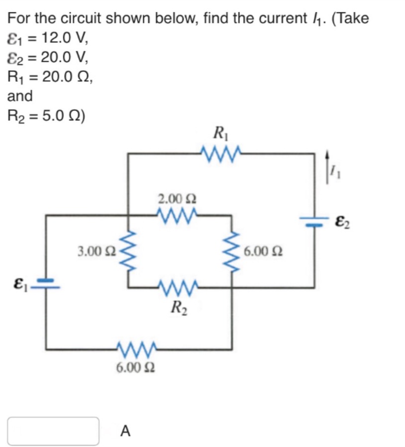 Solved For the circuit shown below, find the current l1. | Chegg.com
